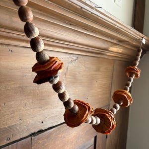 Primitive Persimmon & Acorn Garland - Etsy