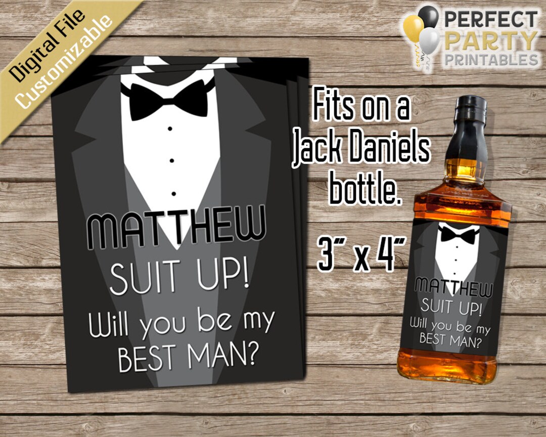 Groomsmen Proposal - Liquor Bottle Label - Will You Be My Groomsman ...