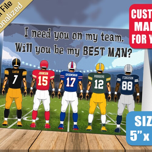 Groomsmen Proposal NFL Football - Etsy