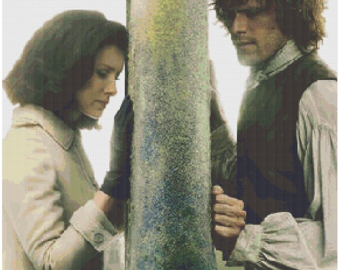 Outlander Inspired Cross Stitch Pattern - Jamie Claire Fraser Cross ...