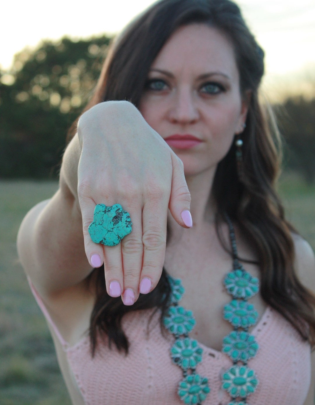 Turquoise Slab Rings Slab Rings - Etsy
