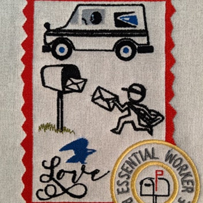 Postal Stamps Embroidery - Etsy