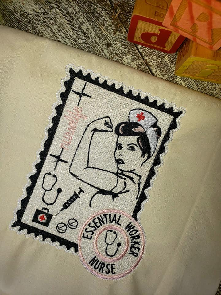Nurse Stamp Machine Embroidery Design and Other Occupations Available ...