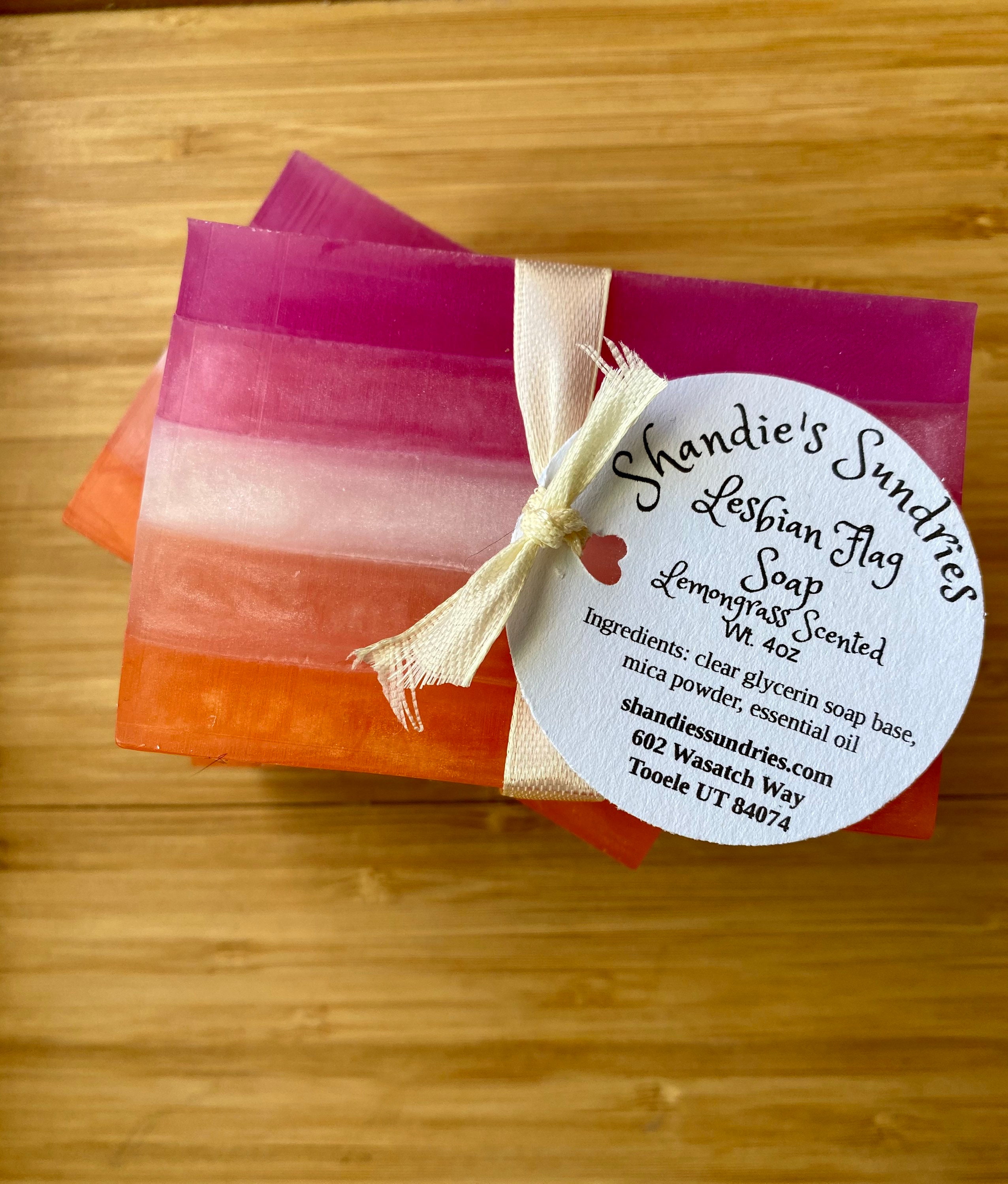 Lesbian Flag Soap, 4 Oz, 3” X 2”, Lemongrass Scented. - Etsy