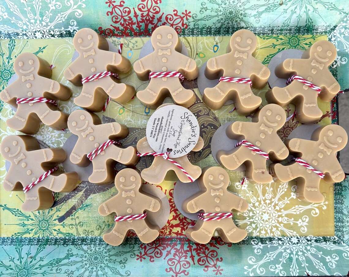 Gingerbread Man Soap, 2.5 Oz Each, 3” X 2” X1”, Gingerbread Scented. - Etsy
