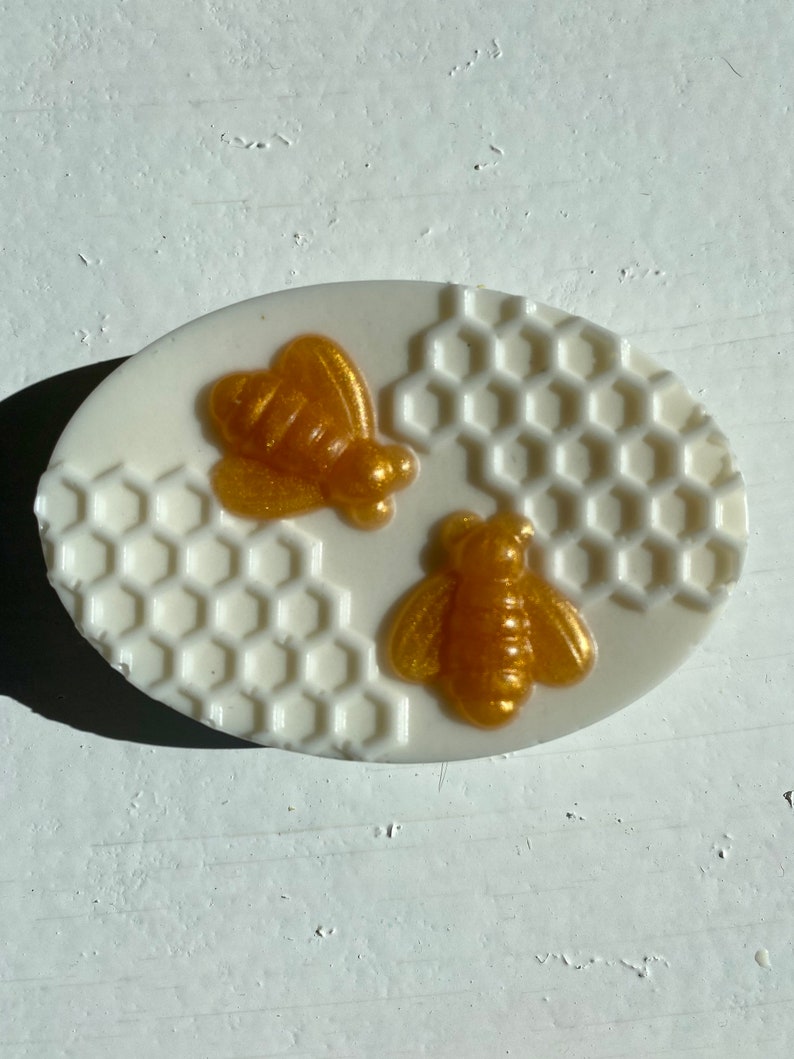 Bee and Flower Soap. 4 Oz Bars 3”X2” (standard Size Bar) - Etsy