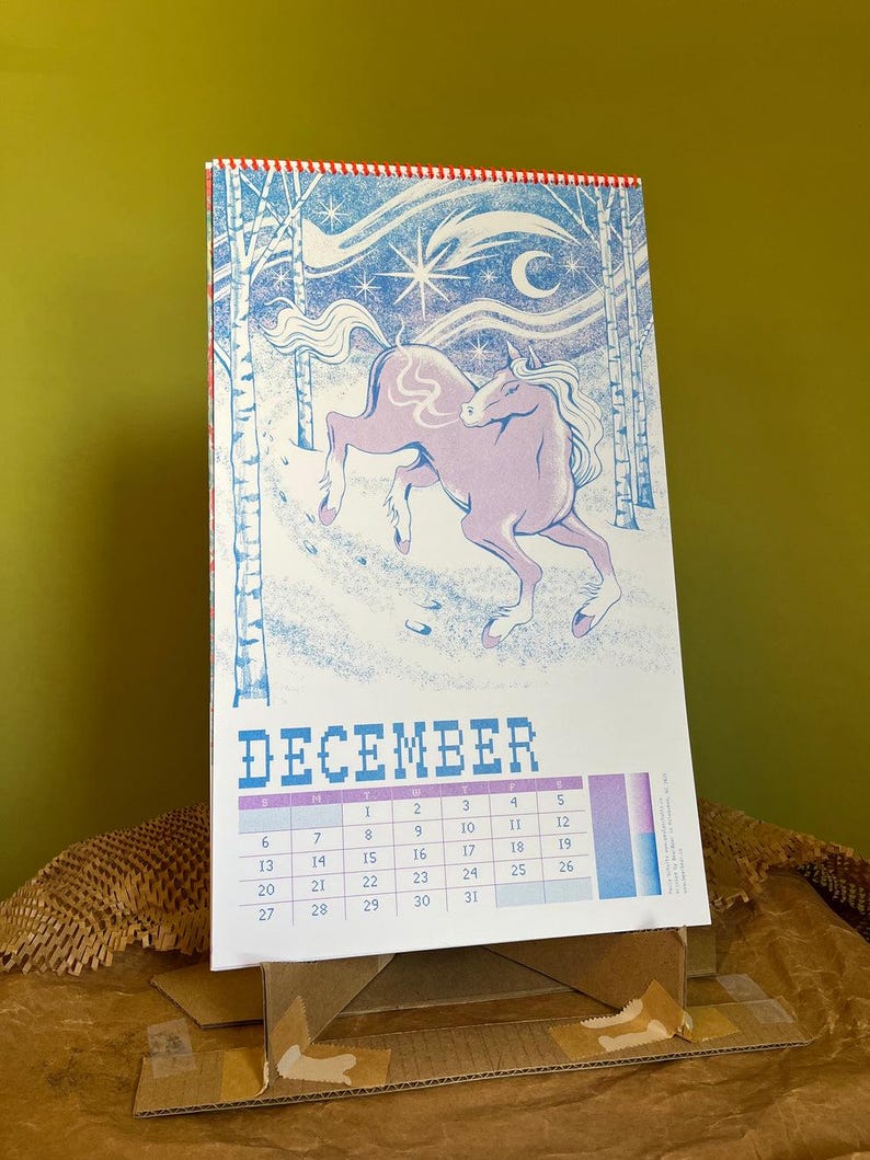 2026 Year of the Horse Riso Calendar - Etsy Australia