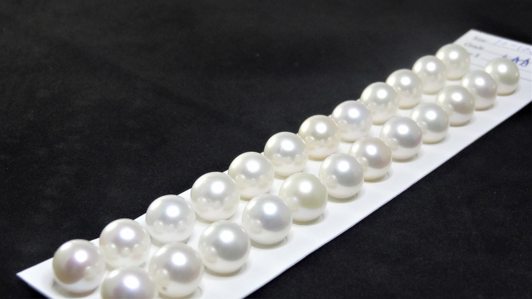 Ivory White Loose Natural Freshwater Pearls SIZE CHOICE Round Shape ...