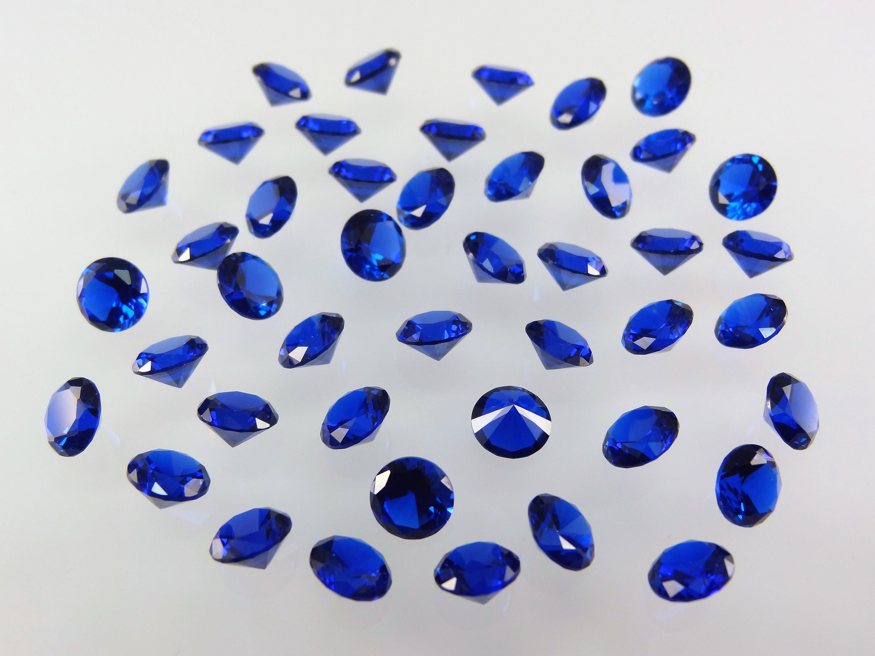 Blue Spinel Round Brilliant Cut SIZE CHOICE Loose Spinel | Etsy