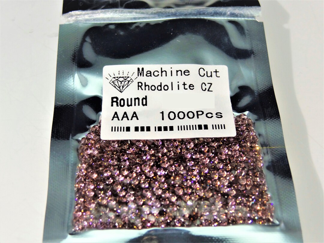 Rhodolite Round Brilliant Cut SIZE CHOICE Loose Cubic Zirconia Stones ...