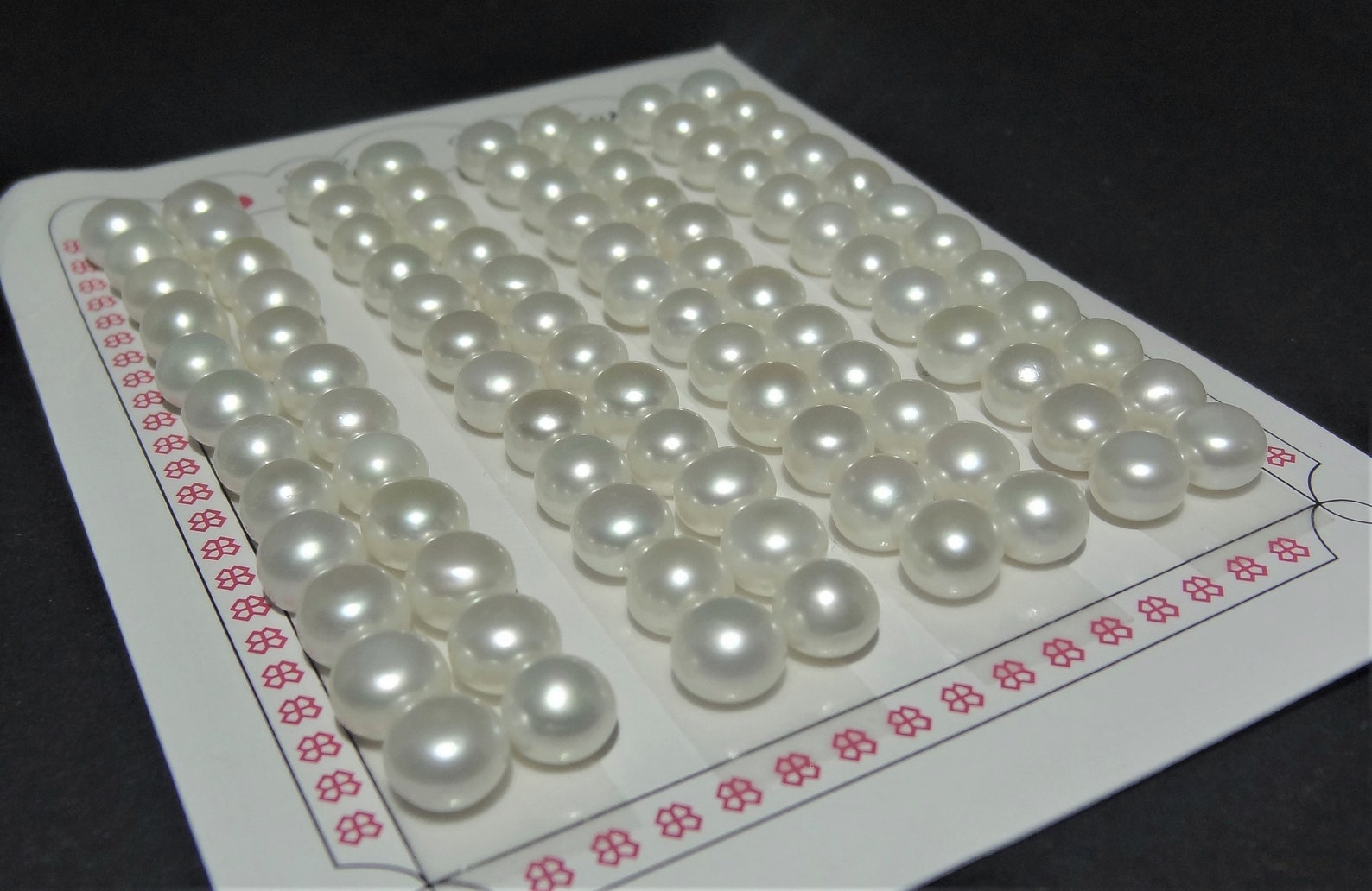 Ivory White Loose Freshwater Pearls SIZE CHOICE Button Shaped - Etsy