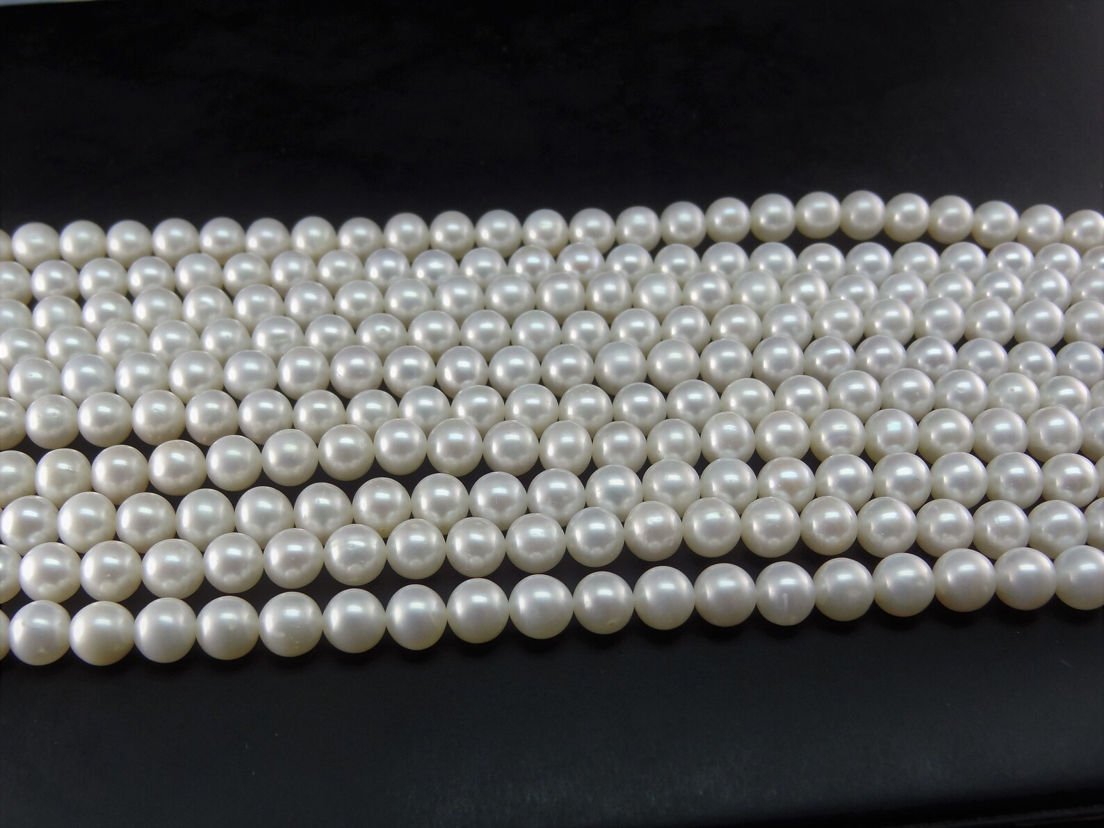 Natural White Round Freshwater Pearls SIZE CHOICE Bead 16" Strands - Etsy