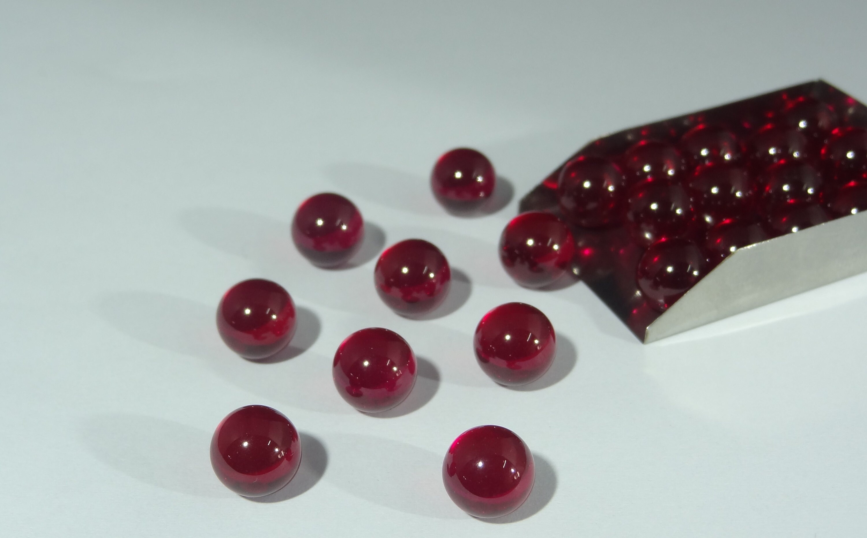 Ruby Ball Size Choice Sphere Shape Lab Created Corundum Gems / | Etsy