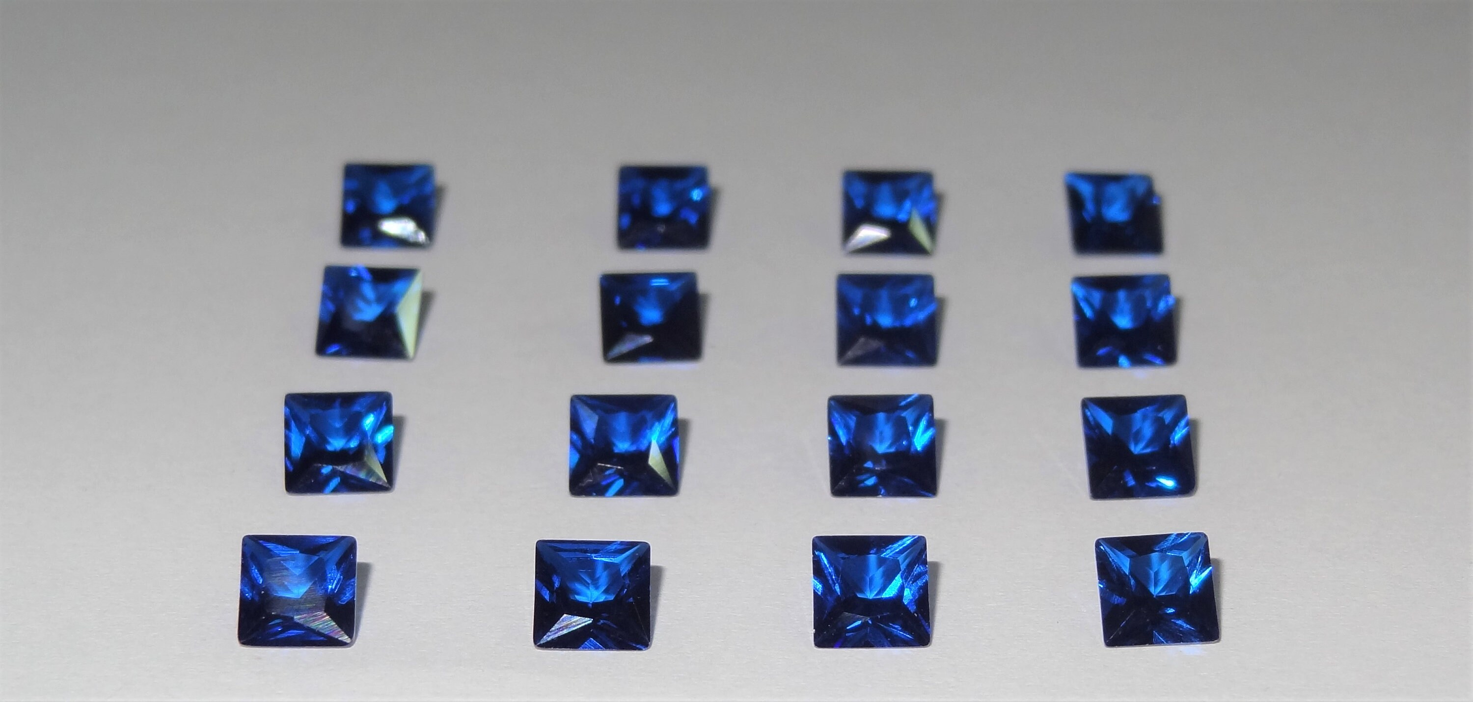 Blue Square Princess Cut Shape SIZE CHOICE Loose Stones Spinel - Etsy