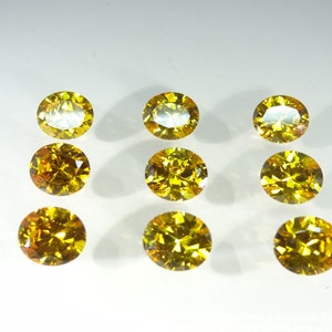 Yellow Gold Oval Cut Shape SIZE CHOICE Loose Stones Cubic Zirconia ...