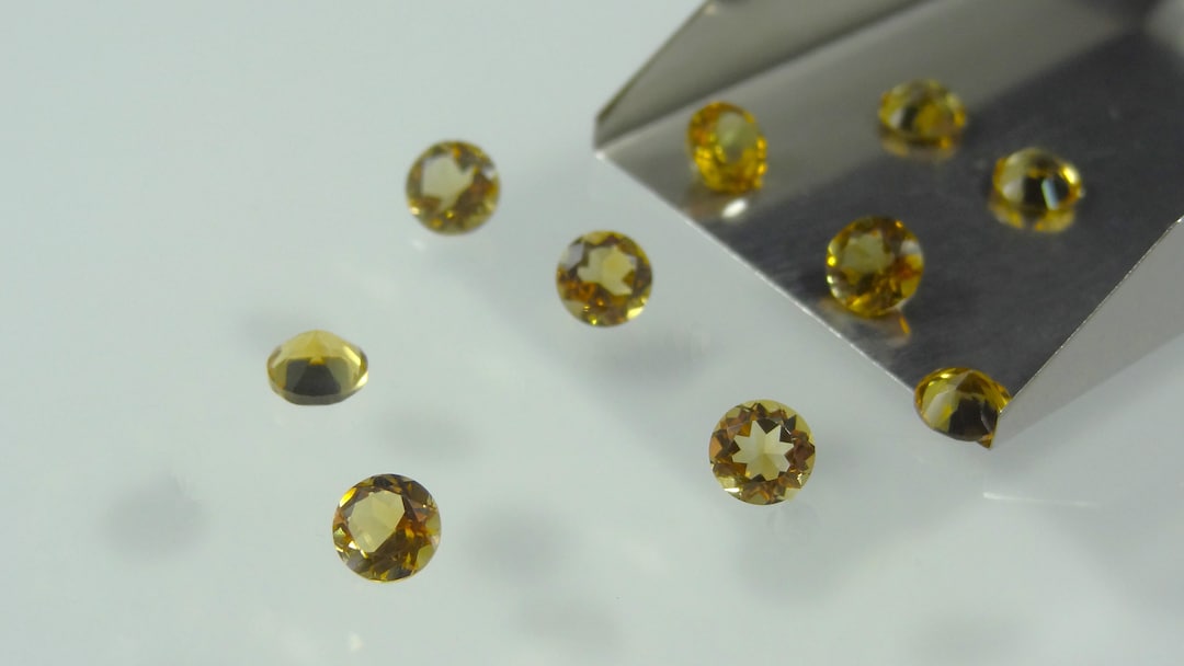 Natural Citrine Round Brilliant Cut SIZE CHOICE Loose Gemstones - Etsy