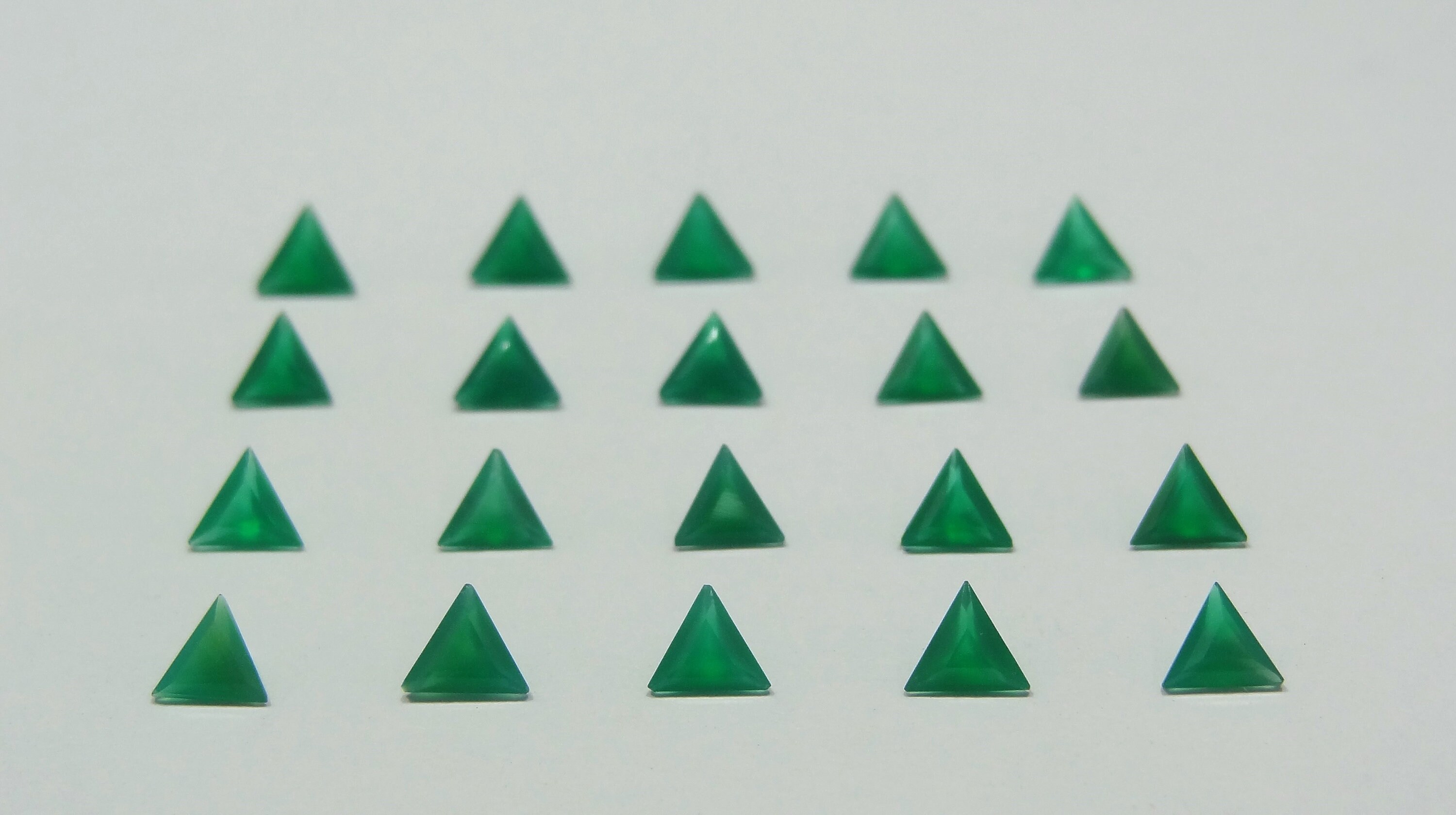 Natural Green Agate Triangle Shape Stones SIZE CHOICE Loose | Etsy