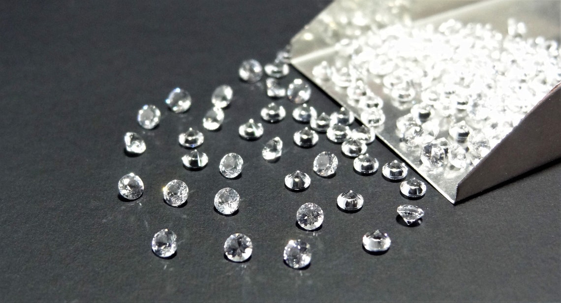 Clear White Topaz Round Brilliant Cut SIZE CHOICE Loose Stones - Etsy