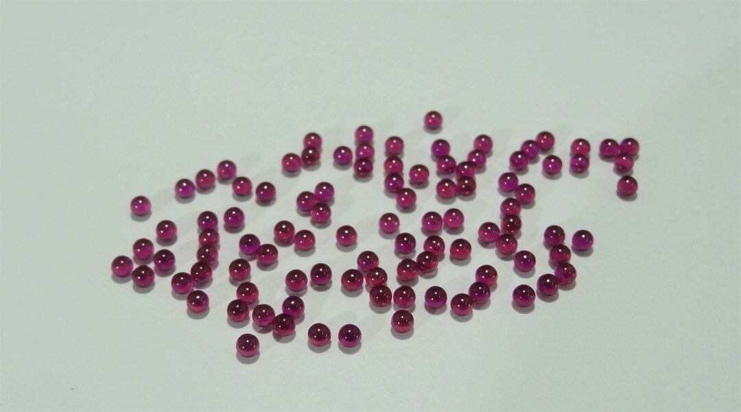 Ruby Ball Size Choice Sphere Shape Lab Created Corundum Gems / Bearing ...