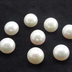 Ivory White Loose Natural Freshwater Pearls SIZE CHOICE Round Shape ...