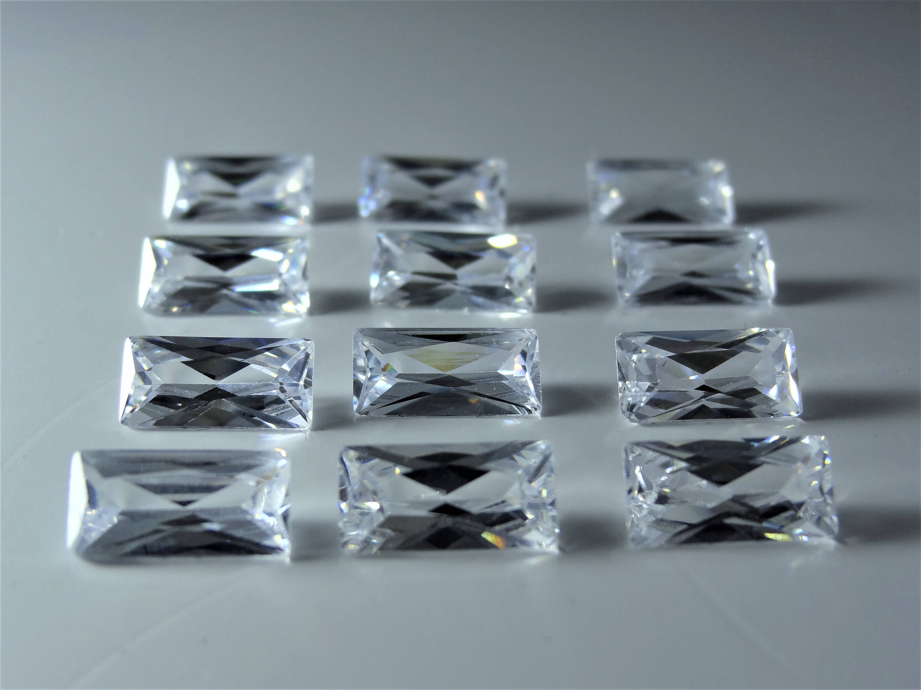 White CZ Baguette Princess Cut Shape SIZE CHOICE Loose Stones | Etsy