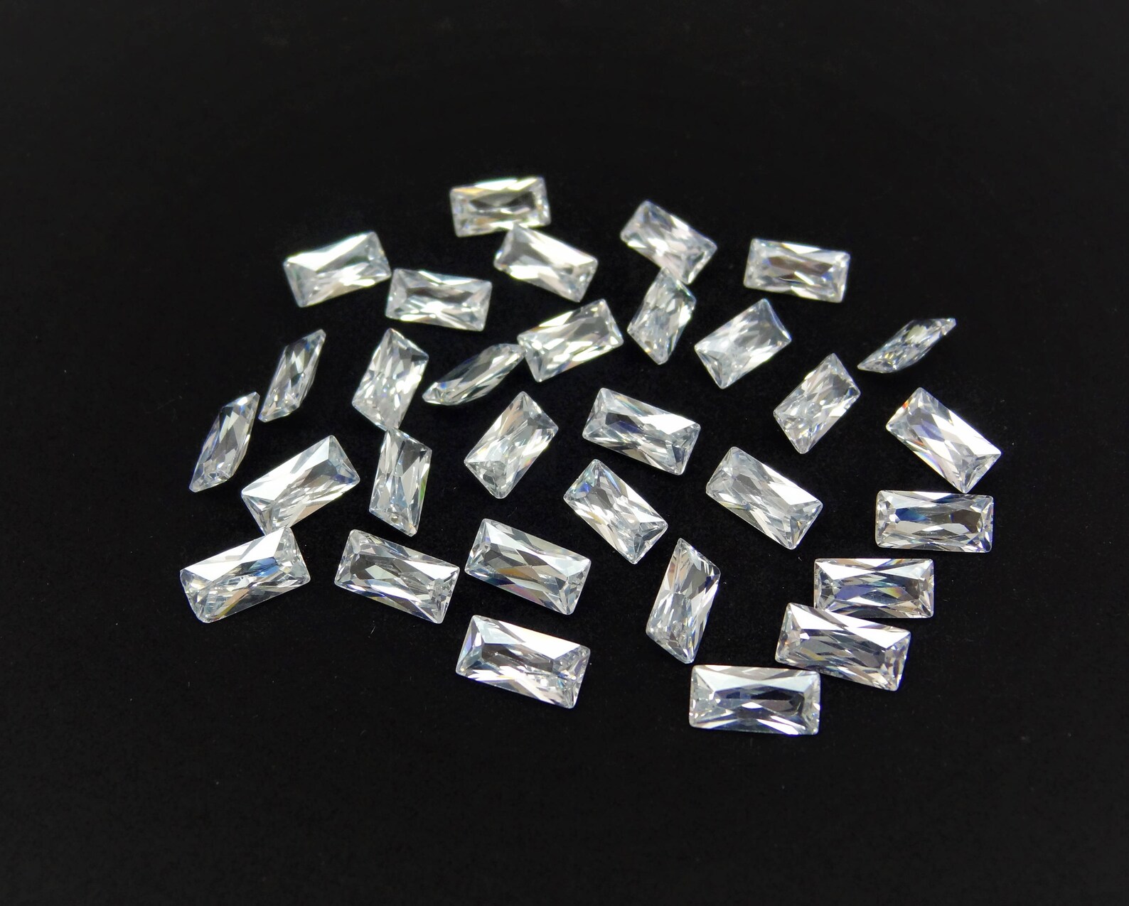 White CZ Baguette Princess Cut Shape SIZE CHOICE Loose Stones | Etsy