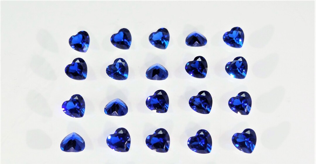 Blue Spinel Heart Cut Shape SIZE CHOICE Loose Stones Spinel Gemstones ...