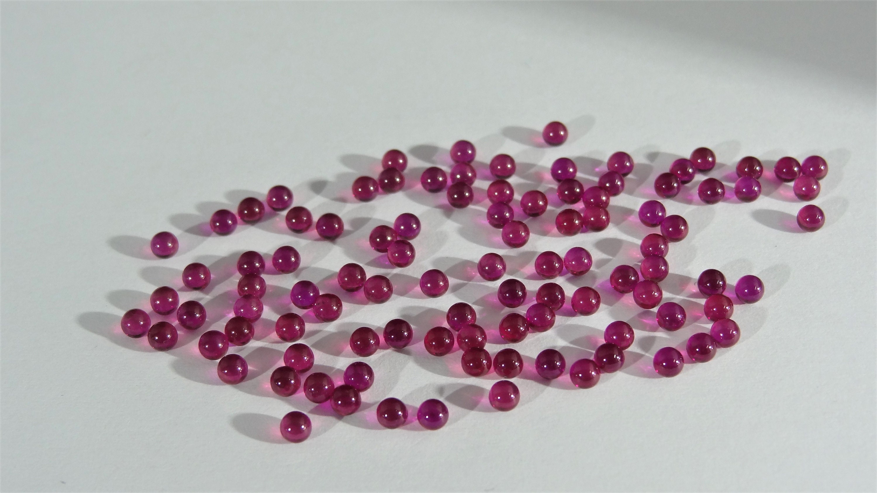 Ruby Ball Size Choice Sphere Shape Lab Created Corundum Gems / - Etsy