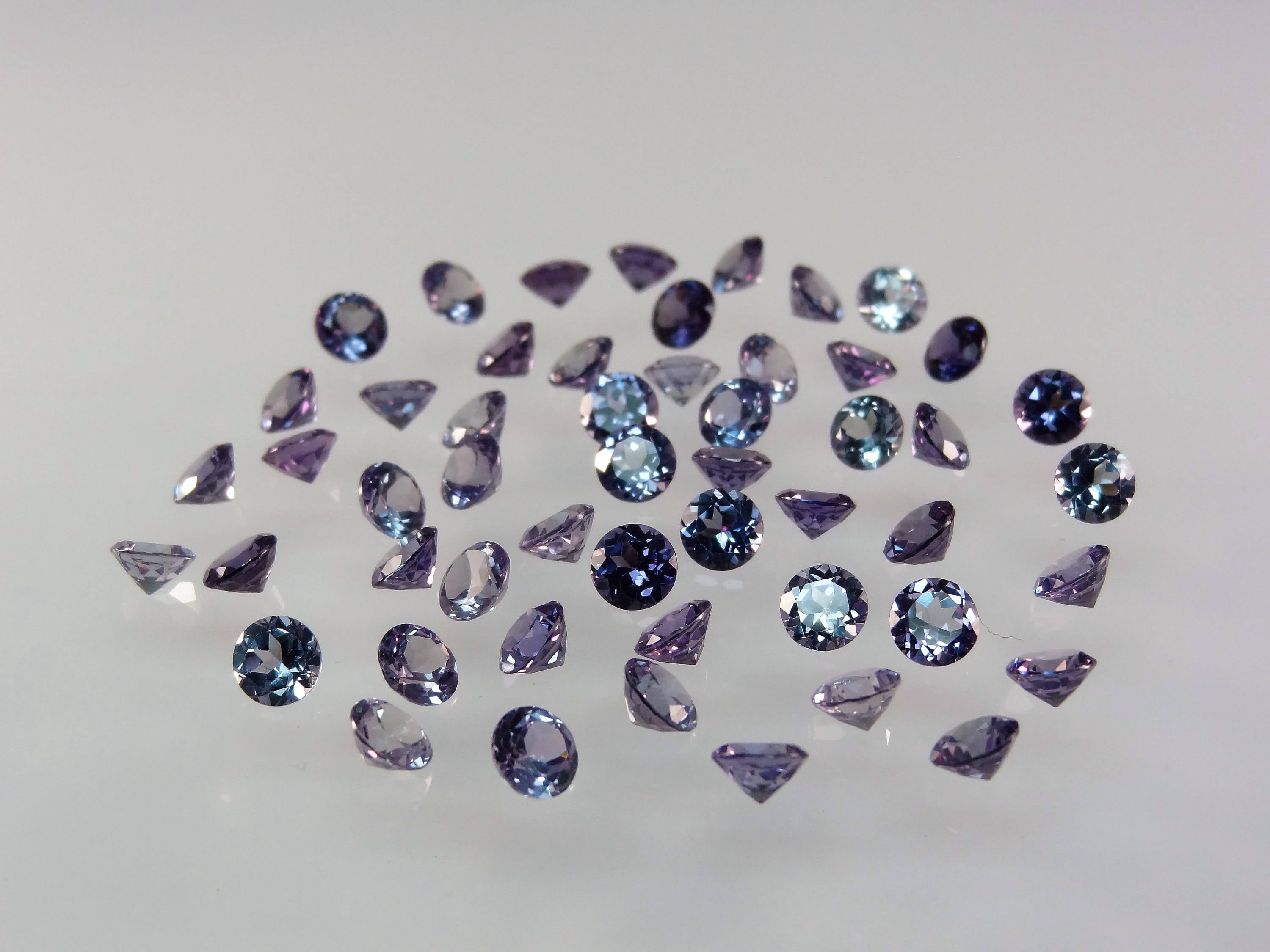 Alexandrite Round Cut Shape SIZE CHOICE Loose Stones Corundum Gemstones ...