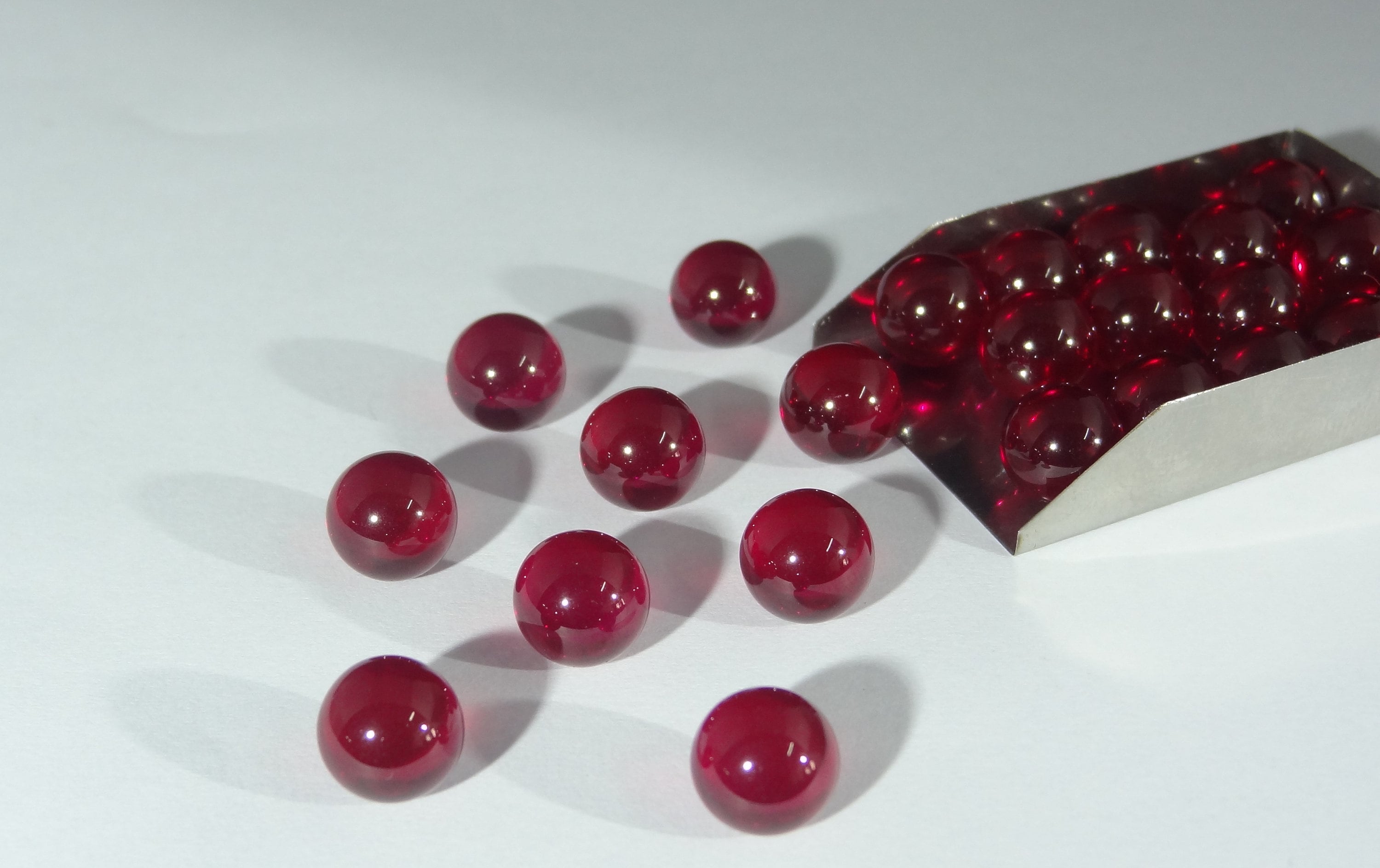 Ruby Ball Size Choice Sphere Shape Lab Created Corundum Gems / Bearing ...
