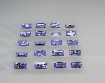 White CZ Baguette Princess Cut Shape SIZE CHOICE Loose Stones Cubic ...