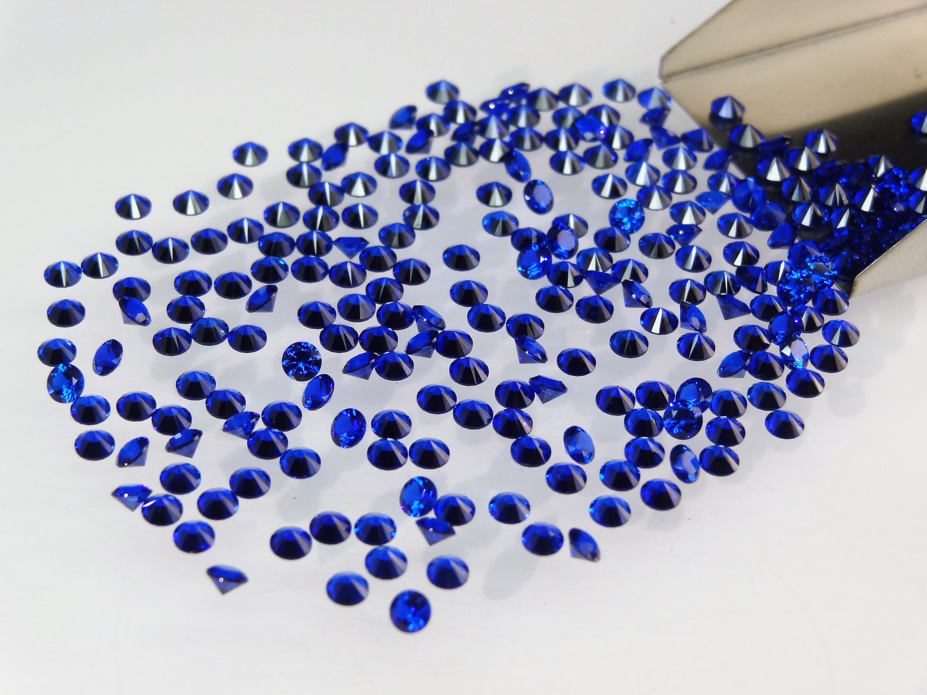 Royal Blue Spinel Round Brilliant Cut SIZE CHOICE Loose Stones | Etsy