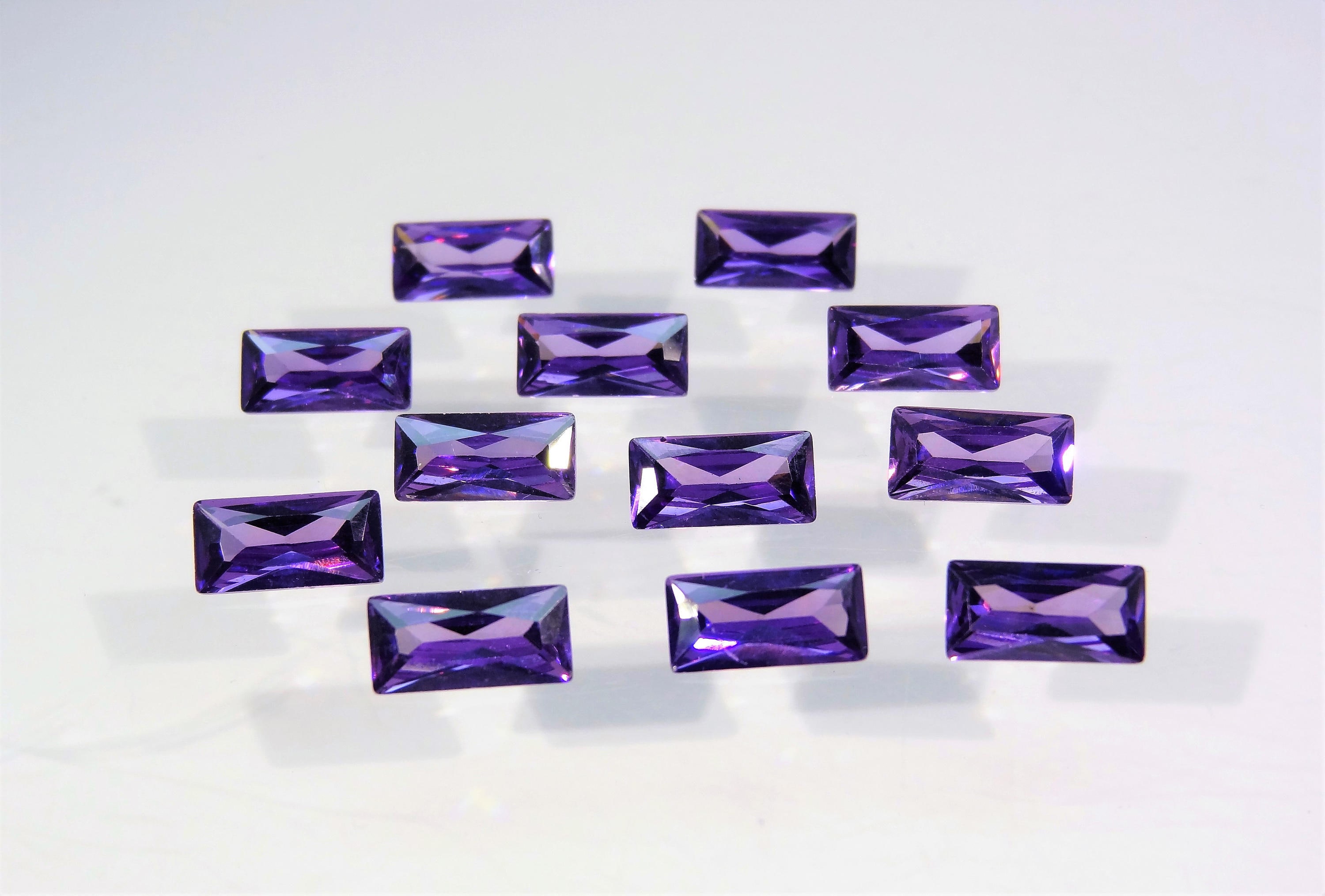 Amethyst Baguette Princess Cut SIZE CHOICE Loose Stones Cubic | Etsy