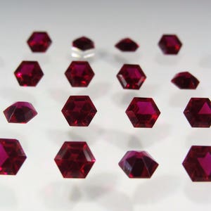 Red Ruby Hexagon Cut Shape SIZE CHOICE Loose Stones Corundum Gemstones ...