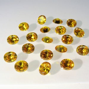 Yellow Gold Oval Cut Shape SIZE CHOICE Loose Stones Cubic Zirconia ...