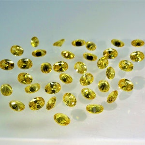Yellow Gold Oval Cut Shape SIZE CHOICE Loose Stones Cubic Zirconia ...