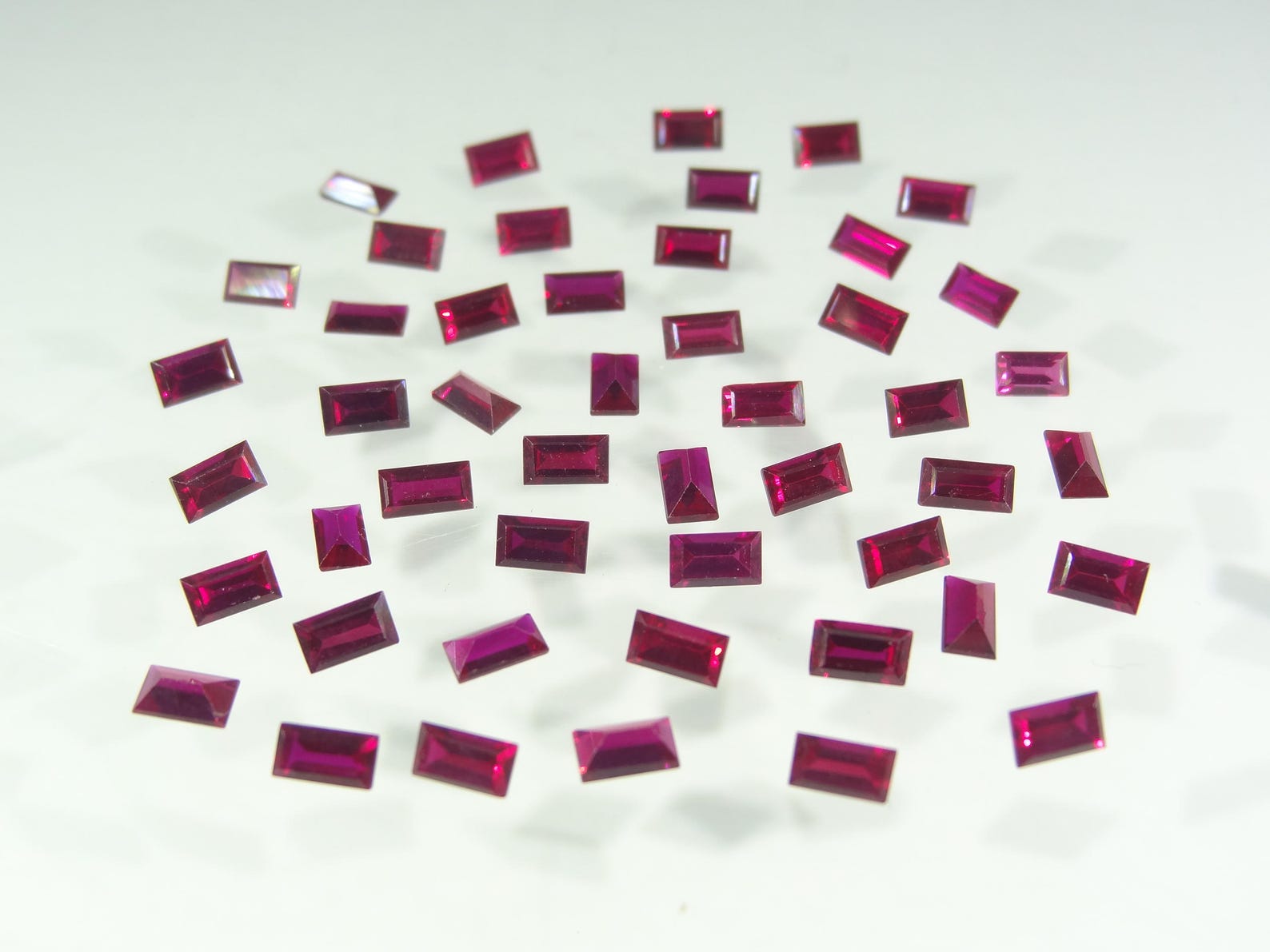 Red Ruby Baguette Step Cut Shape SIZE CHOICE Loose Stones - Etsy