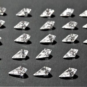 White CZ Kite / Lance Cut Stones SIZE CHOICE Cubic Zirconia Loose ...