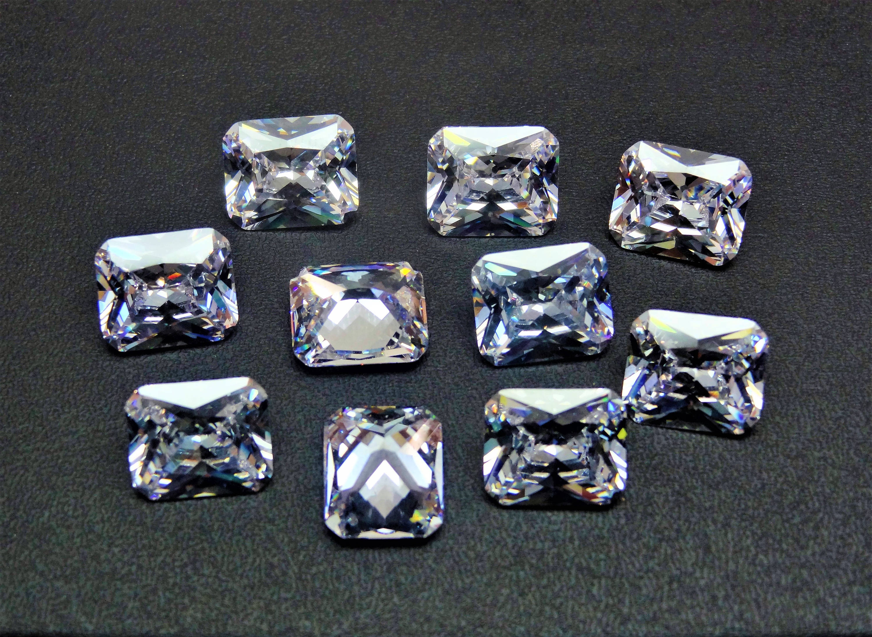 White CZ Octagon Princess Cut SIZE CHOICE Loose Cubic Zirconia | Etsy