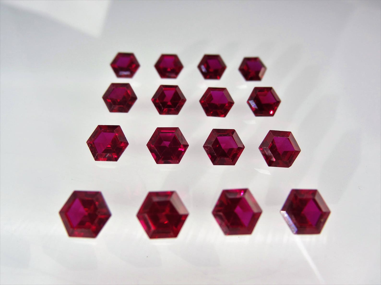 Red Ruby Hexagon Cut Shape SIZE CHOICE Loose Stones Corundum | Etsy