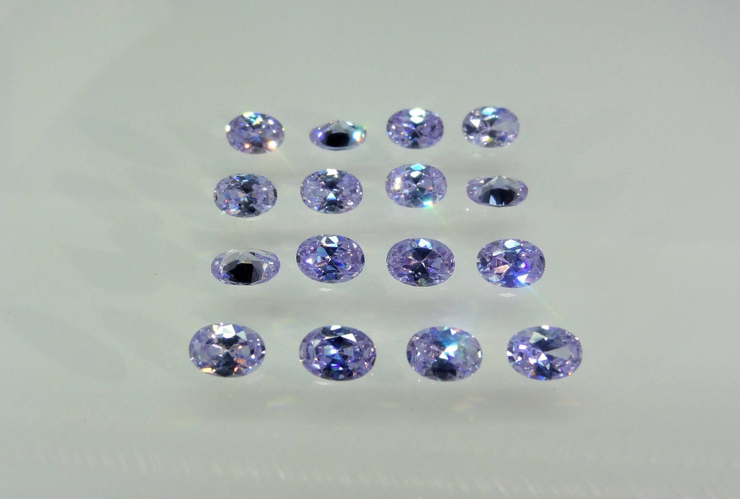Lavender Oval Cut SIZE CHOICE Loose Stones Cubic Zirconia Gemstones - Etsy