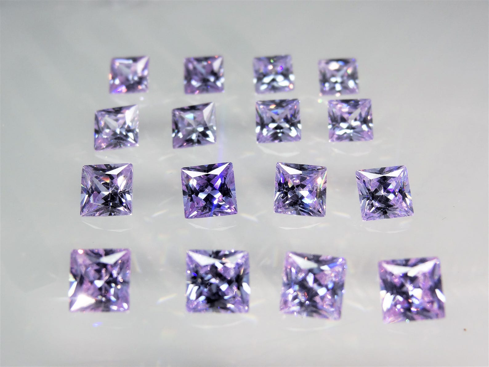 Lavender Square Princess Cut Shape SIZE CHOICE Loose Stones | Etsy