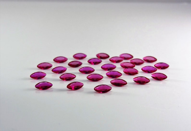 Red Ruby Marquise Cut Shape SIZE CHOICE Loose Stones Corundum Gemstones ...