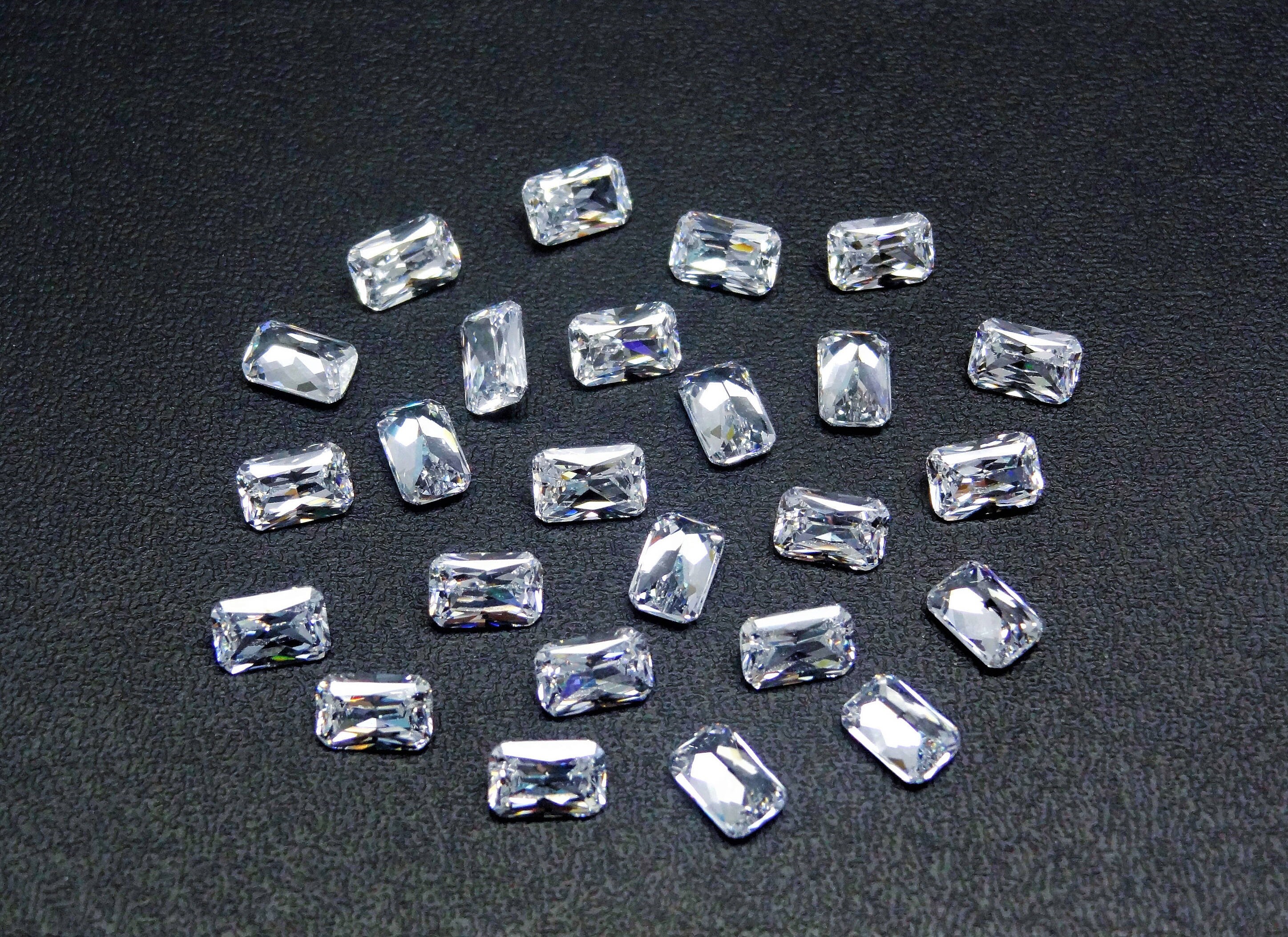 White CZ Octagon Princess Cut SIZE CHOICE Loose Cubic Zirconia | Etsy