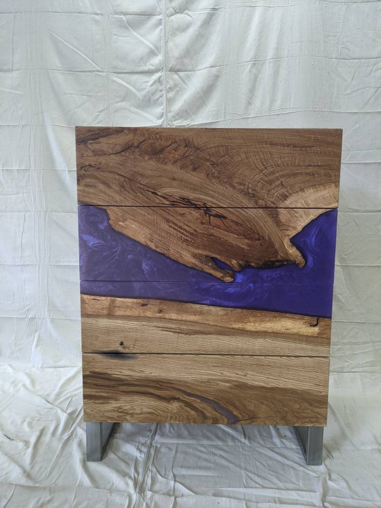 Custom small chest of drawers featuring epoxy river 4 touch | Etsy