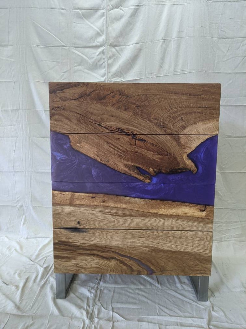Custom Small Chest of Drawers Featuring Epoxy River 4 Touch - Etsy