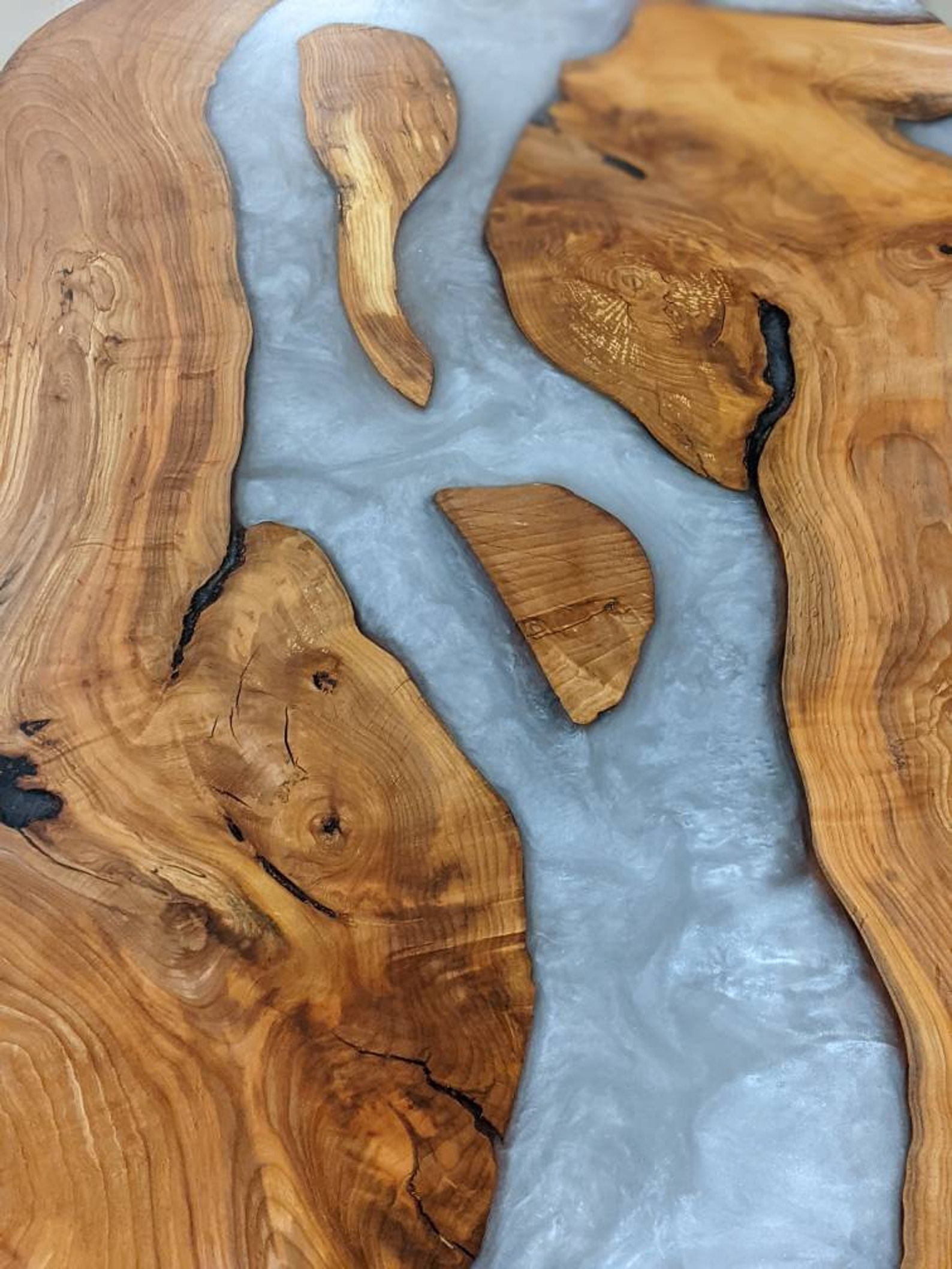 Custom Made River Table Made in the USA With Reclaimed Wood and Epoxy ...