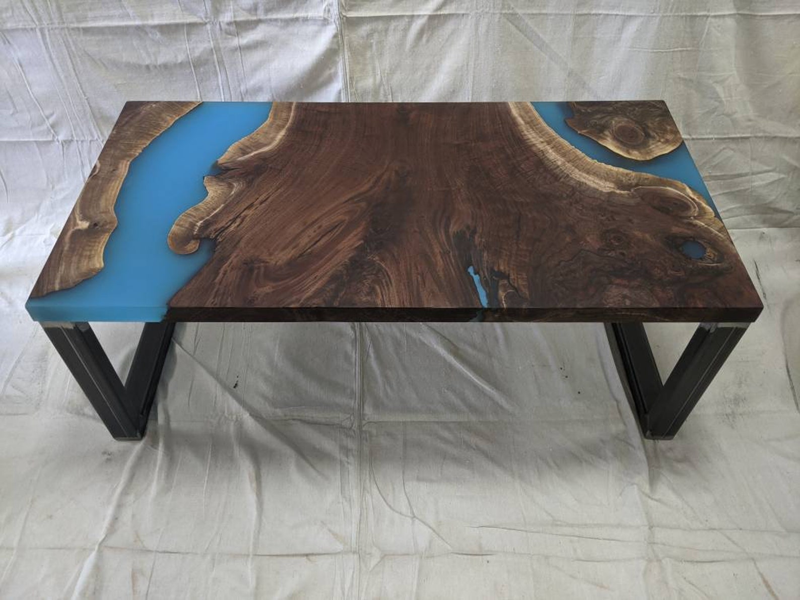 Custom Made River Table Made in the USA With Reclaimed Wood - Etsy