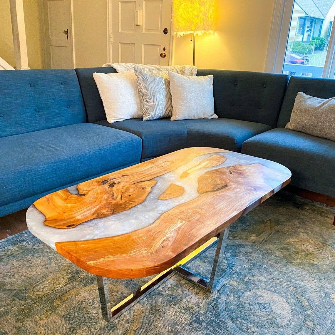 Custom Made River Table Made in the USA With Reclaimed Wood - Etsy