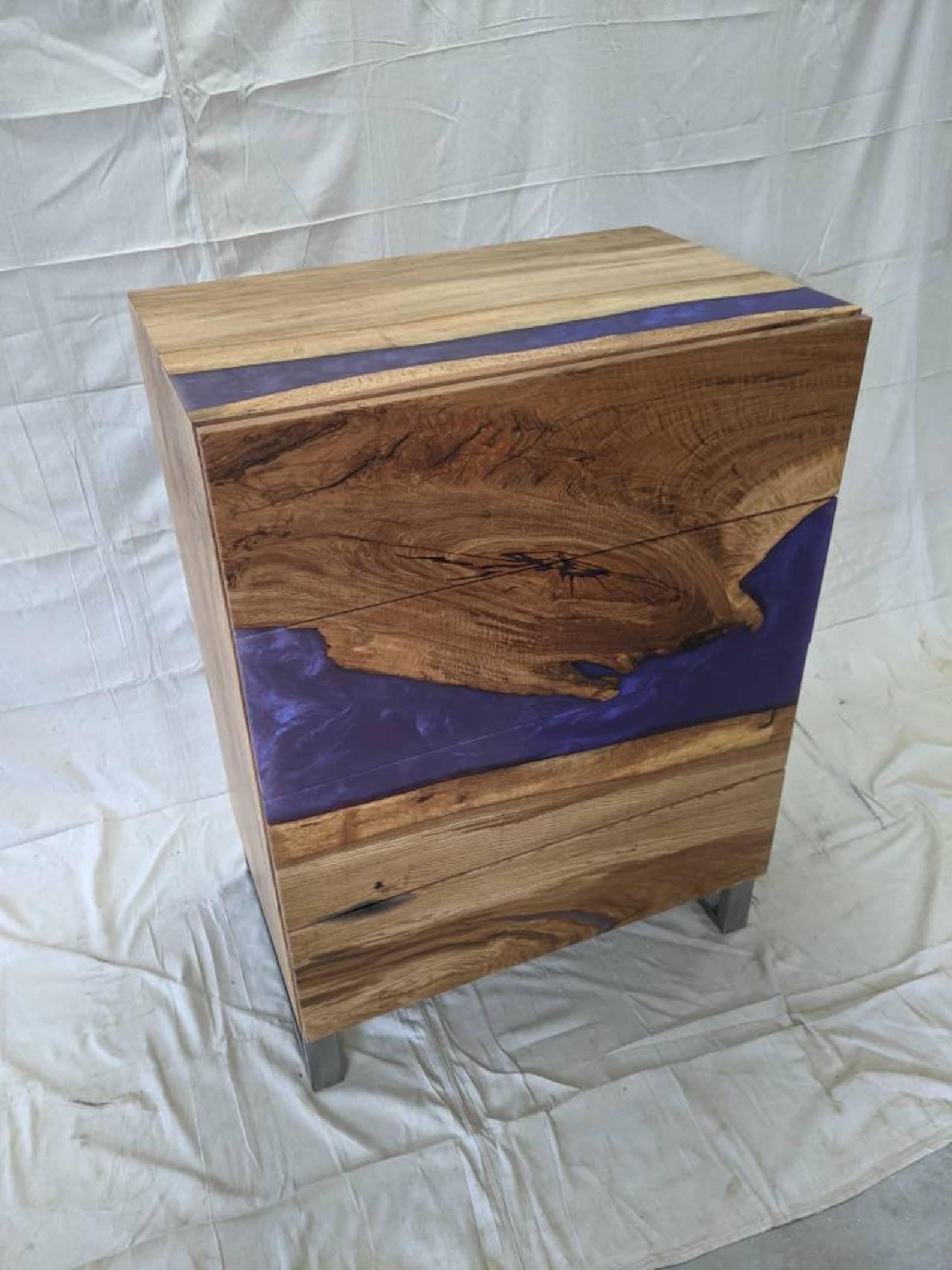 Custom Small Chest of Drawers Featuring Epoxy River 4 Touch - Etsy